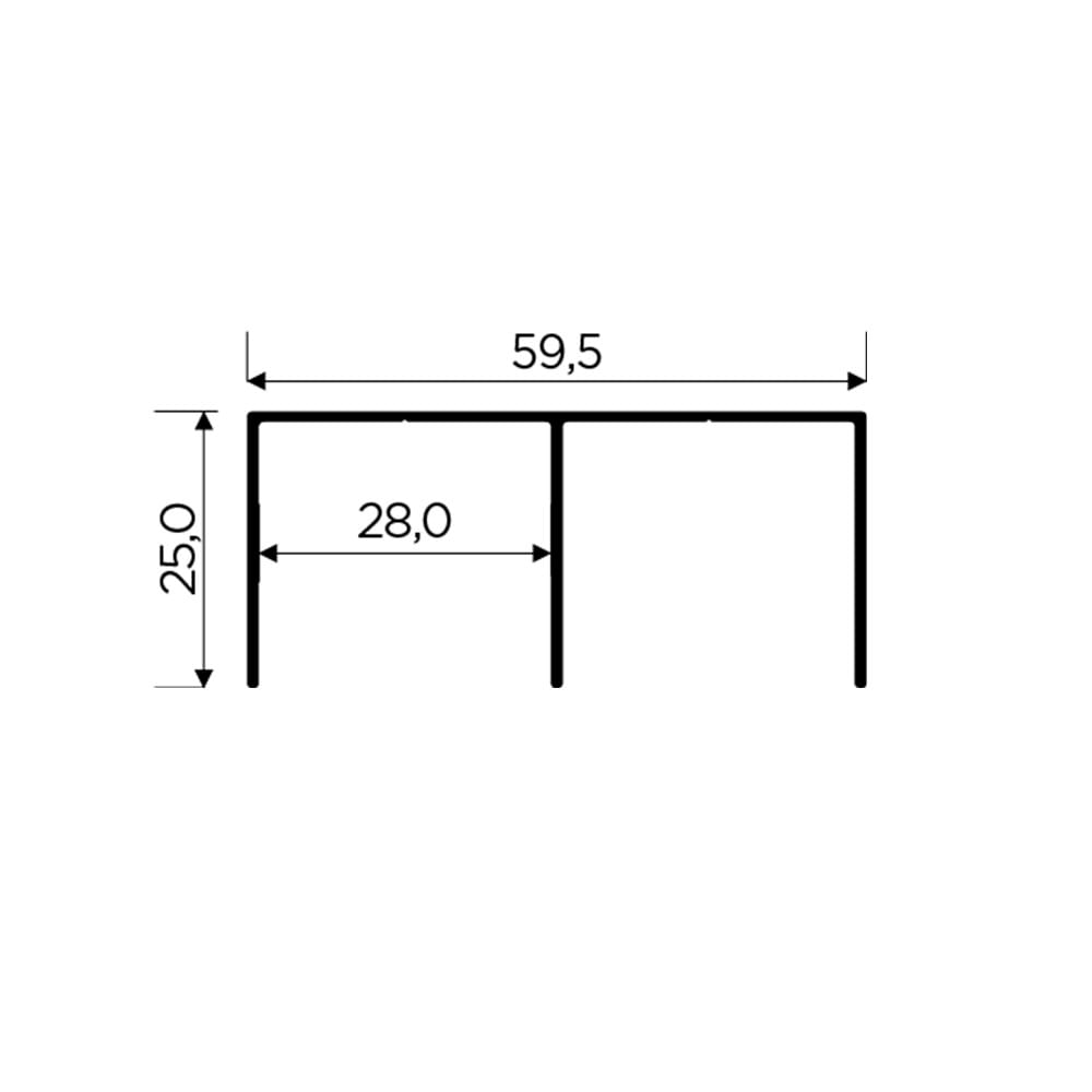 Trilho Superior RM-025 Rometal - varotti