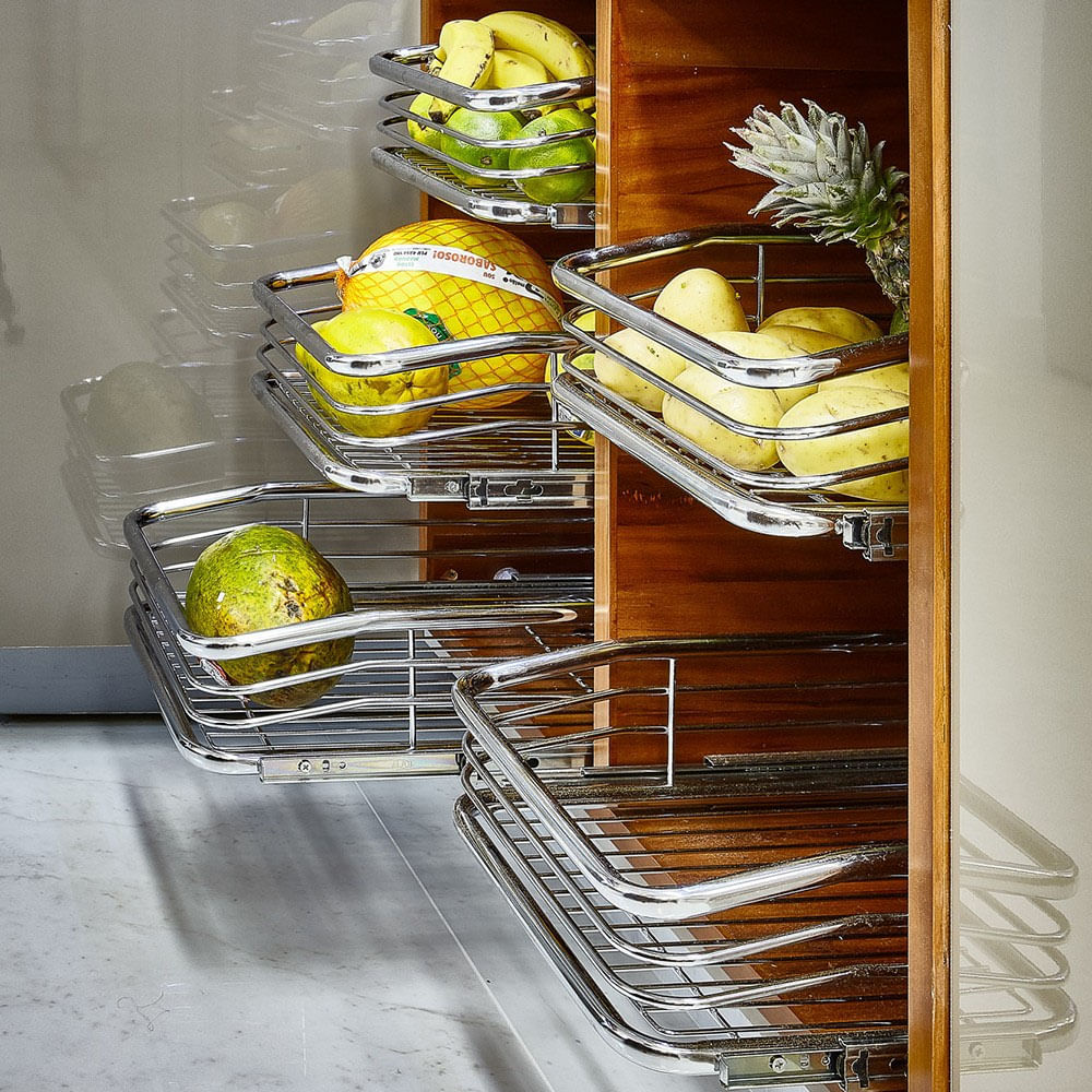 Gaveta Multiuso Inox com corrediça Telescópica Masutti Copat - varotti