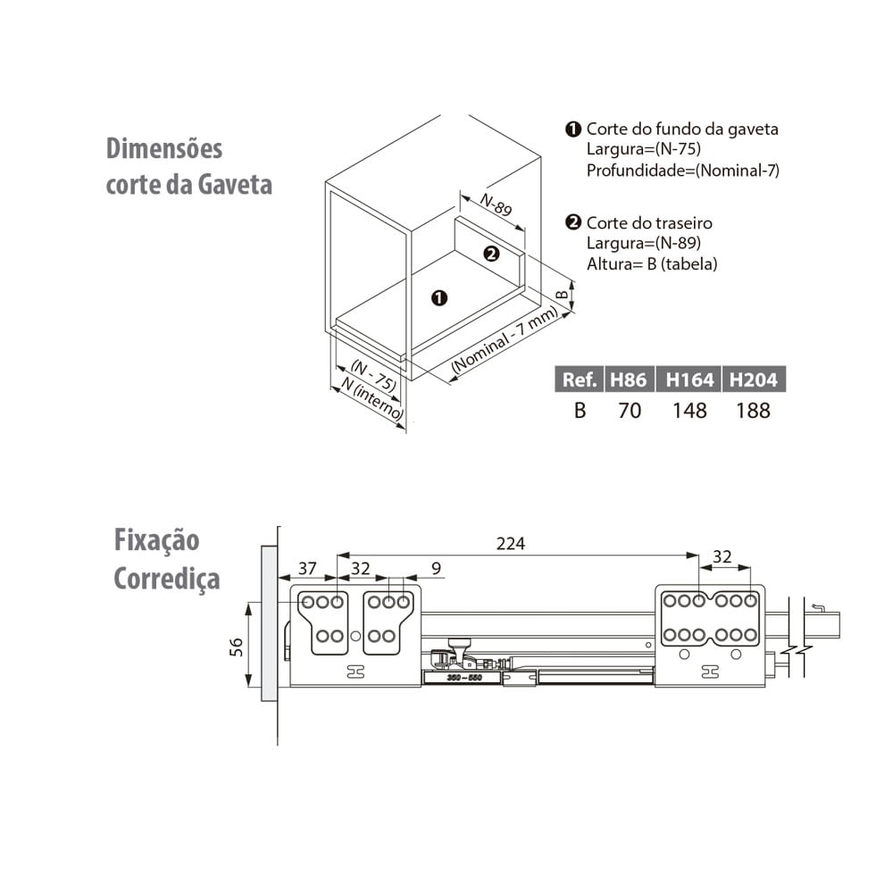 Gaveta Avantbox Slow Extensão Total FGVTN - varotti